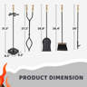 World Menagerie 31-Inch Antique Bronze Fireplace Tool Set - Wrought ...