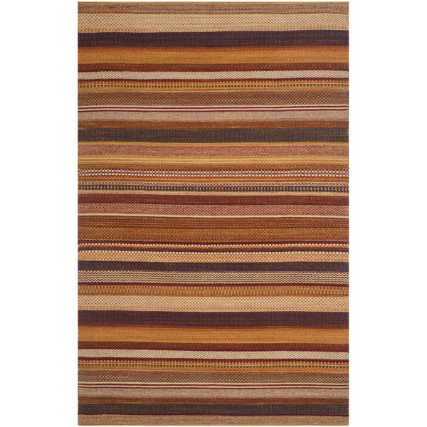Latitude Run® Carper Hand Woven Wool Striped Rug & Reviews | Wayfair