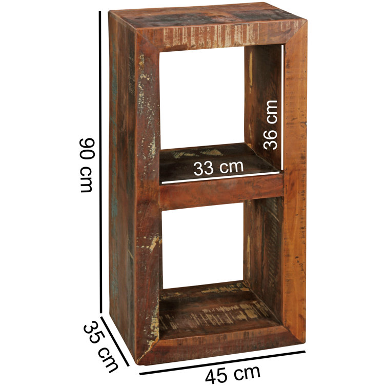 Foundstone Abigayle 90cm H x 45cm W Solid Wood Cube Bookcase | Wayfair ...