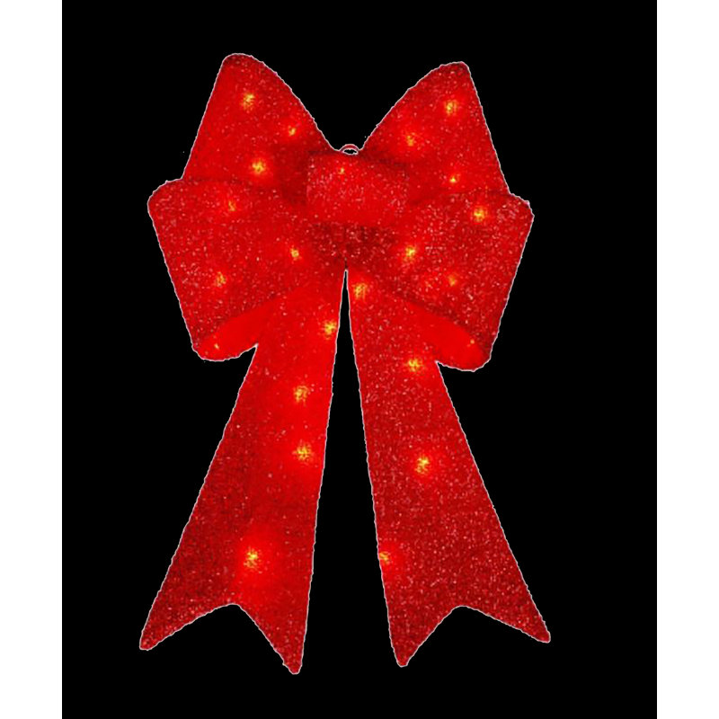 The Holiday Aisle® E388898C60994C828E4D82F97F76392E Lighted Red Fabric ...