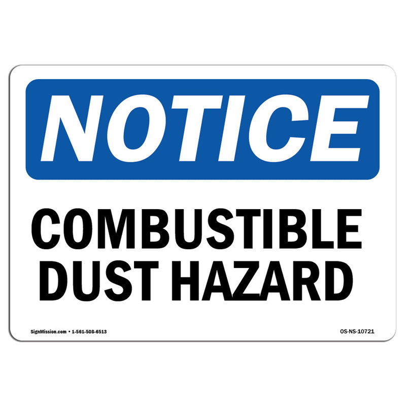 SignMission Combustible Dust Hazard Sign | Wayfair