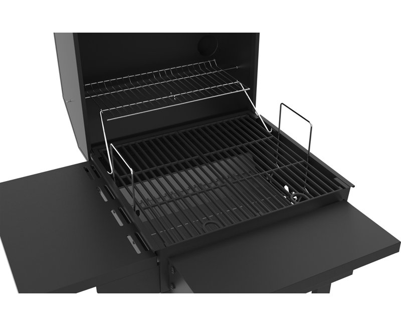 Nexgrill 22 in. Barrel Charcoal Grill with Side Shelf and Front Shelf ...