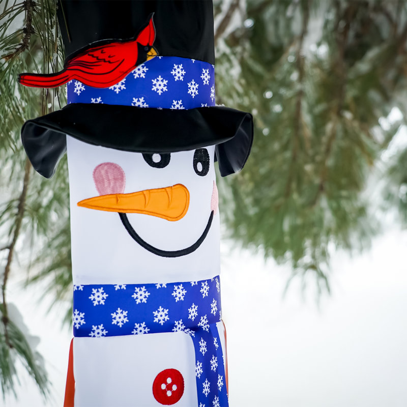 The Holiday Aisle® Lil' Snowman 3D 40" Windsock | Wayfair