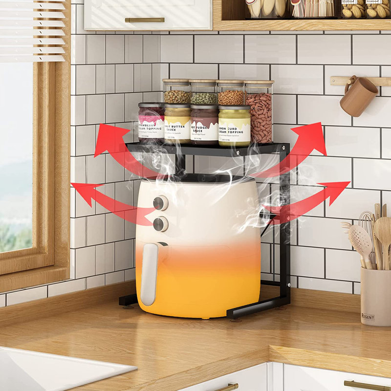 Ebern Designs Emmanuele 11.2" Standard Baker's Rack with Microwave ...