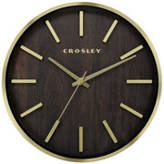 Crosley Analog Metal Quartz Tabletop Clock with Alarm in Black/Gold ...