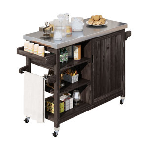 Latitude Run® Bar Carts With Wheels | Wayfair