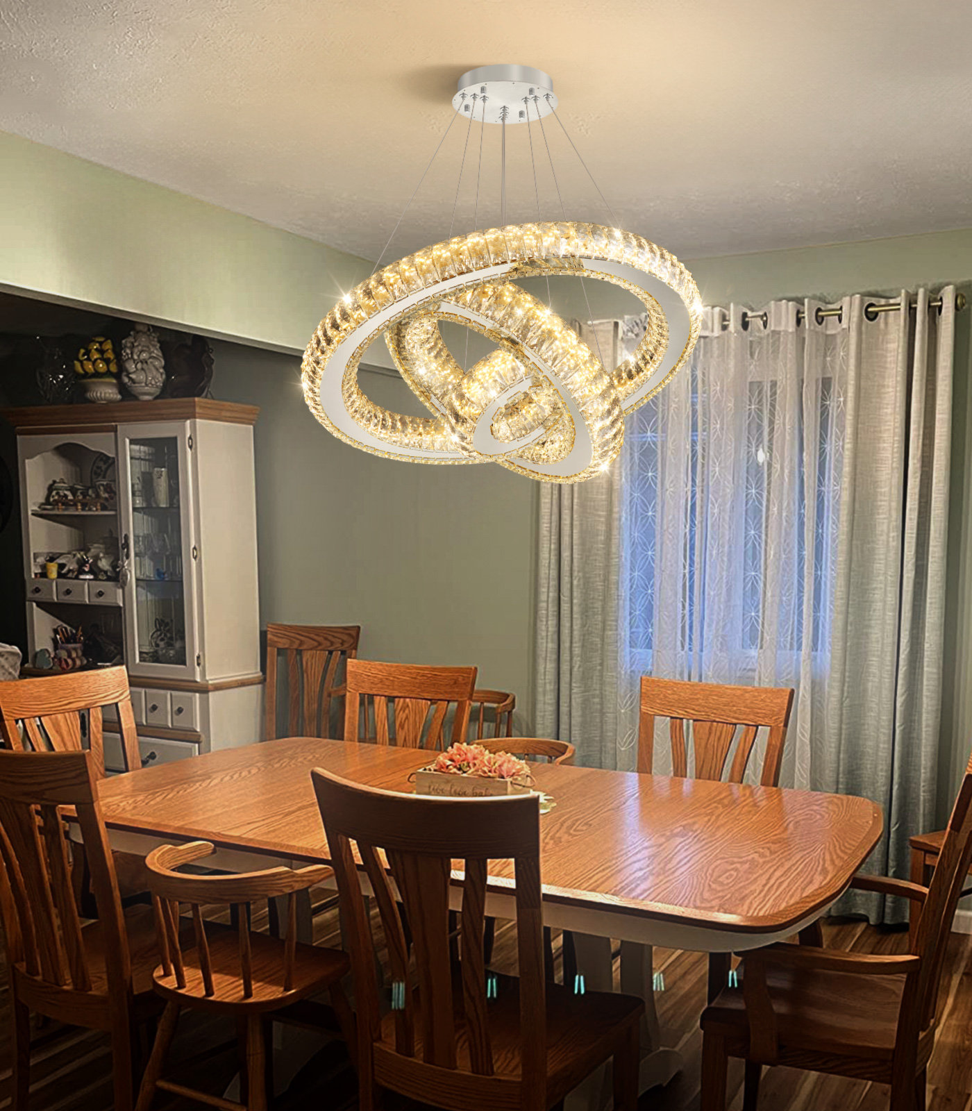 Mercer41 Modern Dimmable 3 Rings Led Chandelier | Wayfair