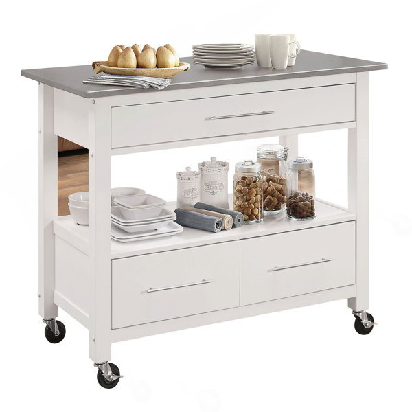 Mr Hua Versatile Stainless Steel Kitchen Cart With Locking Casters And ...