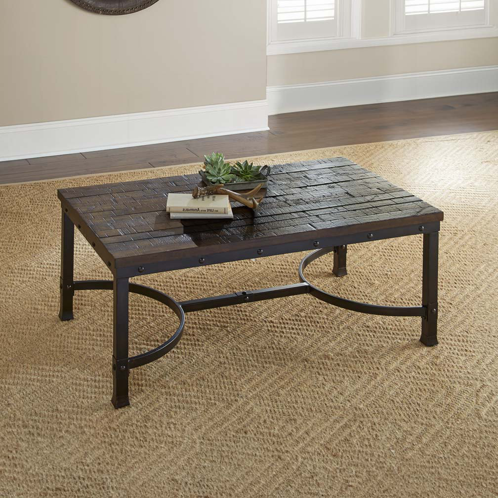 Williston Forge Wood Top Coffee Table With Metal Frame | Wayfair