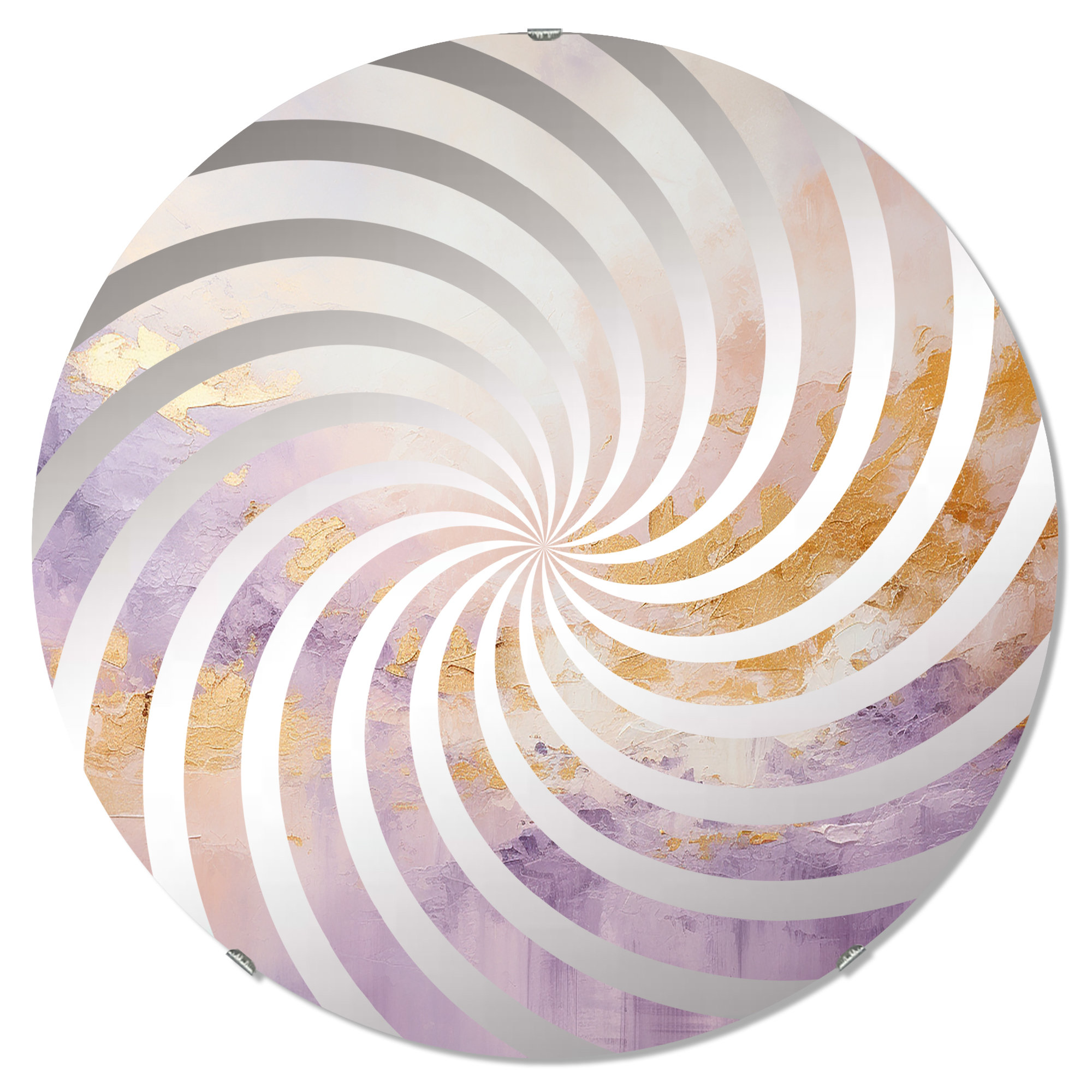 Design Art Elegant Sky Whispers III - Vortex Decorative Mirror|Round ...