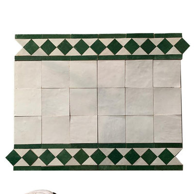 Moroccan Mosaic Tile House Dama 3.75" x 12" Clay Linear Mosaic Wall ...