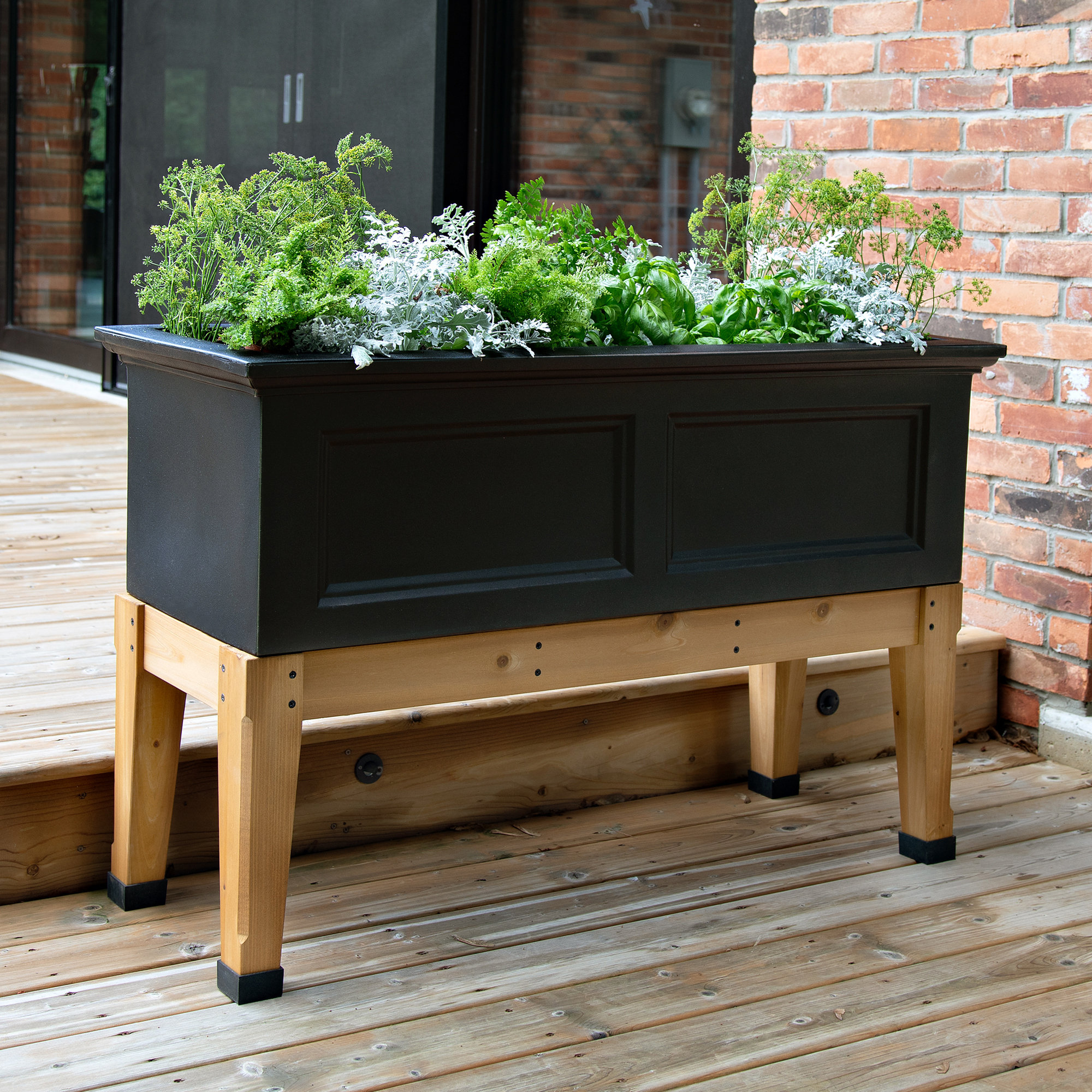 Lark Manor™ Arvester Resin Window Box Planter with Water Reservoir ...