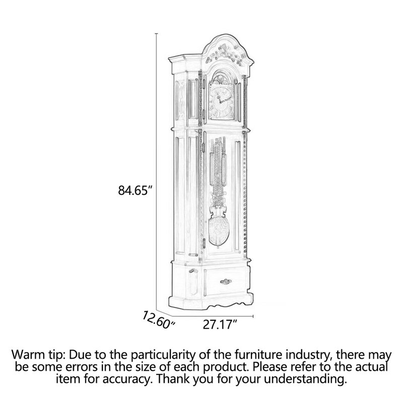 Alcott Hill® Vintage mechanical solid wood floor clock | Wayfair