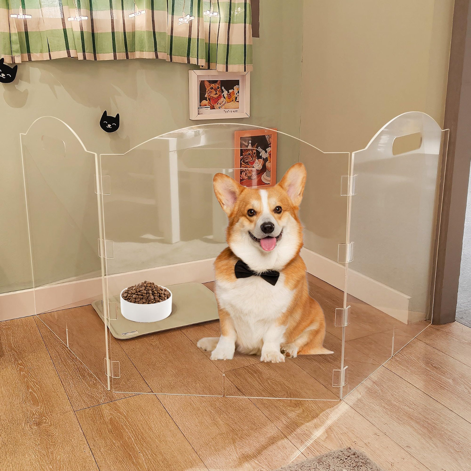 BETOFUL Clear Dog Barrier Acrylic Pet Gate for Dogs | Wayfair