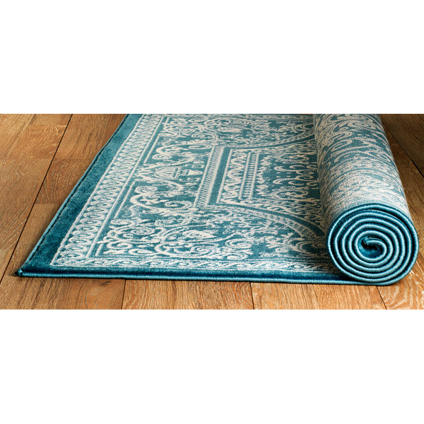 Charlton Home® Mastin Oriental Cobalt Blue Area Rug & Reviews | Wayfair