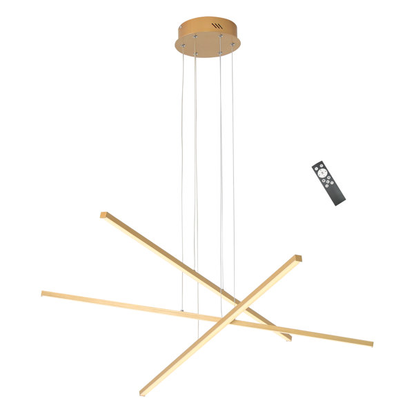 Ivy Bronx Maritza 3-Light LED Modern Chandelier Line Pendant Light ...