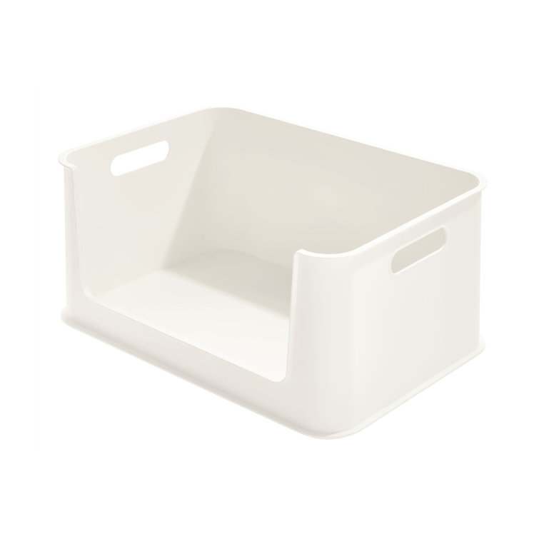 iDesign Recycled Plastic Large Open-Front Storage Bin with Handles, BPA ...