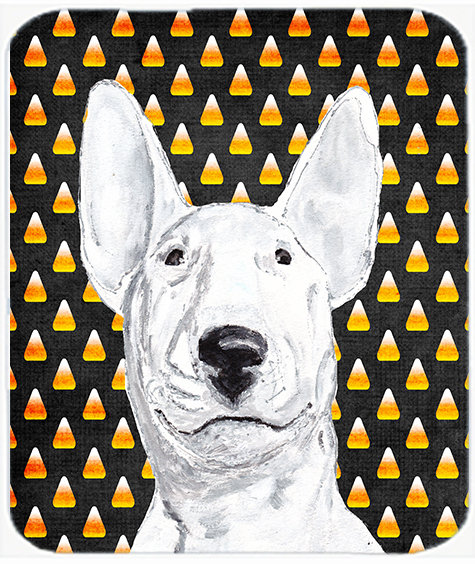 Caroline's Treasures Halloween Candy Corn Bull Terrier Glass Cutting ...