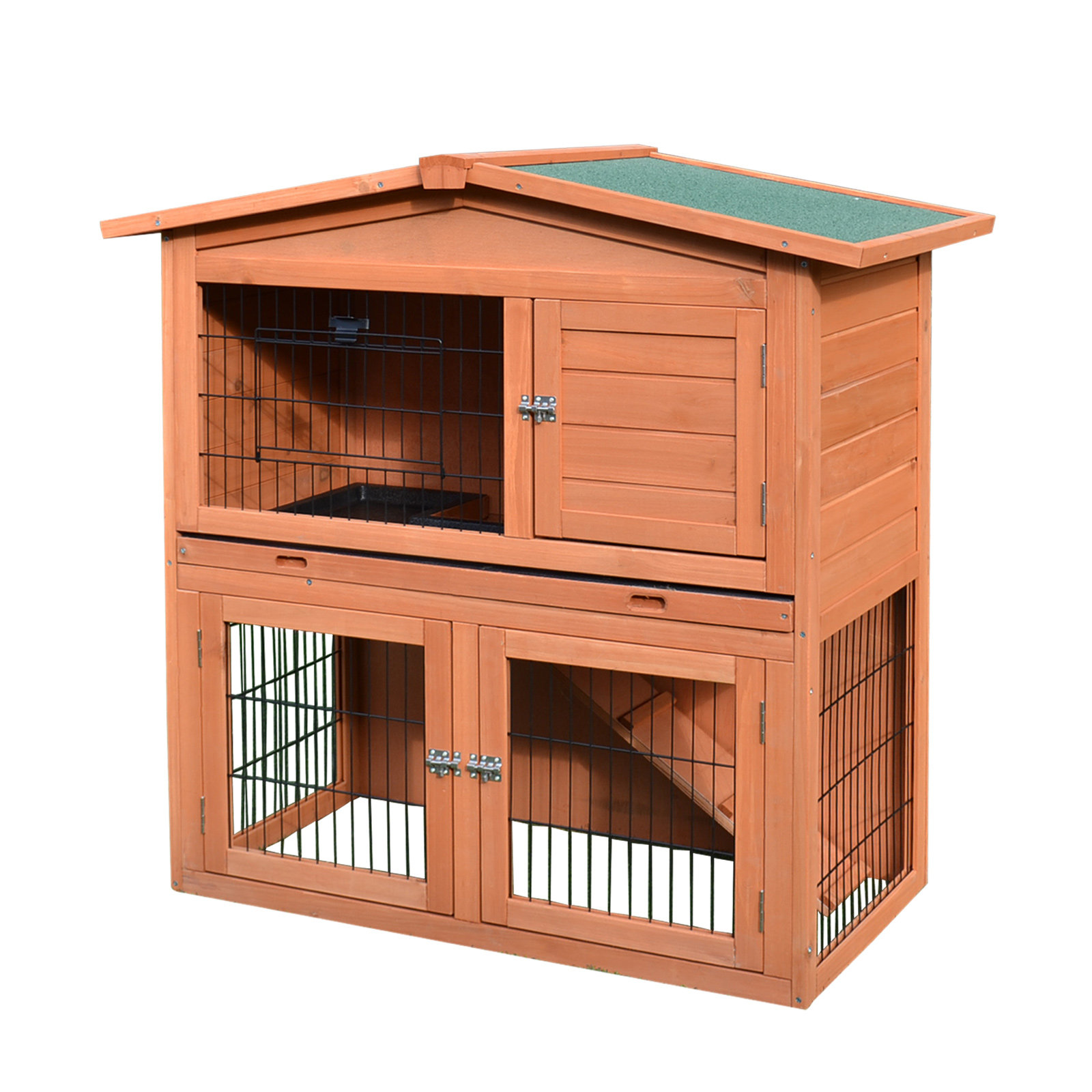 Tucker Murphy Pet™ Hillhouse Wooden Rabbit Hutch & Reviews | Wayfair