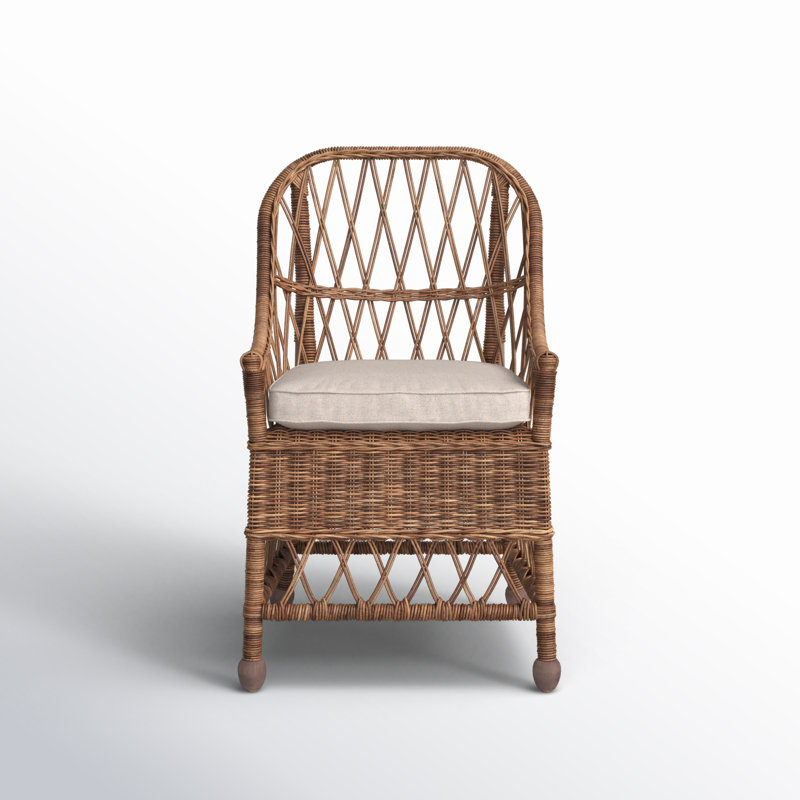 Sand & Stable™ Bruton Cross Back Arm Chair in Brown & Reviews | Wayfair