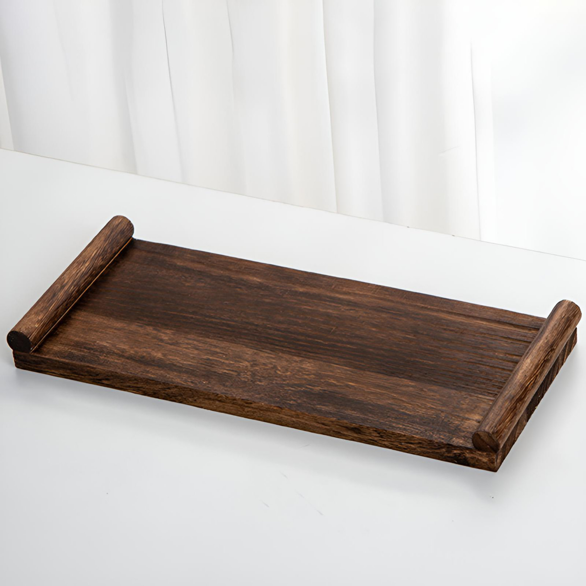 Gracie Oaks Copper Wood Tea Art Ancient Cup Holder | Zen Tea Set ...