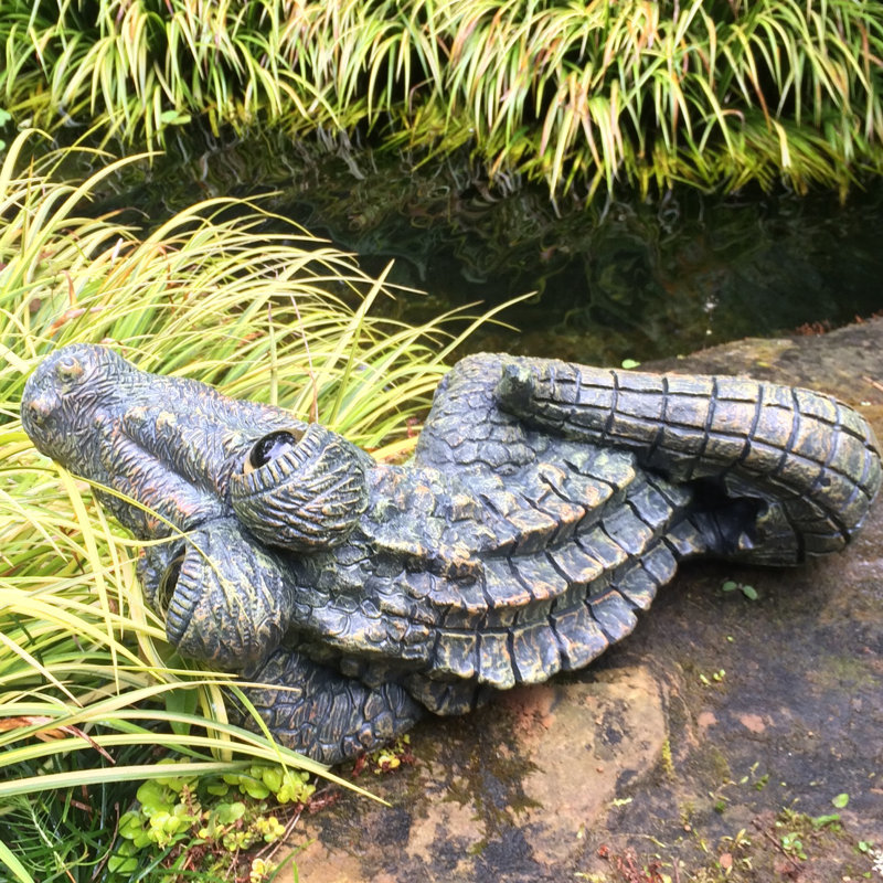 HomeStyles Whimsical Lying Gator the Alligator Garden Statue & Reviews ...