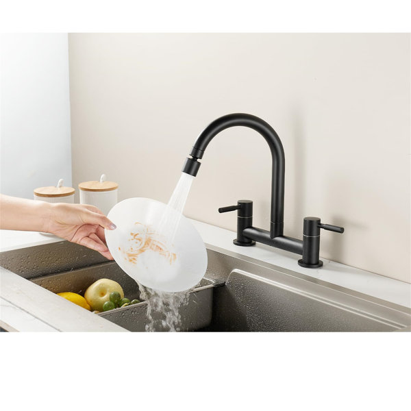 Belfry Kitchen Kitchen Sink Mixer Tap, Kitchen Bridge Tap, 2 Hole Tap ...