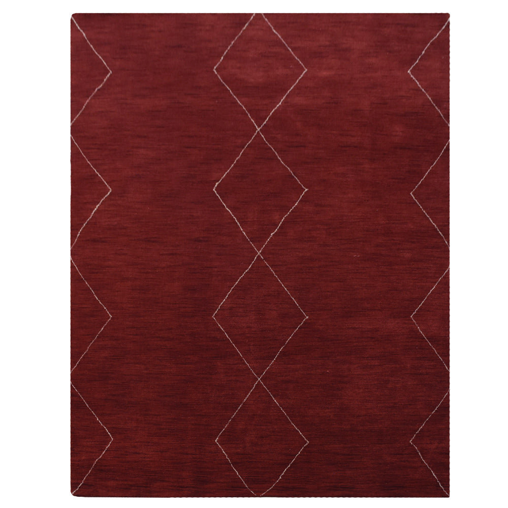 Get My Rugs LLC Geometric Hand Loomed Wool Area Rug - Red Color ...