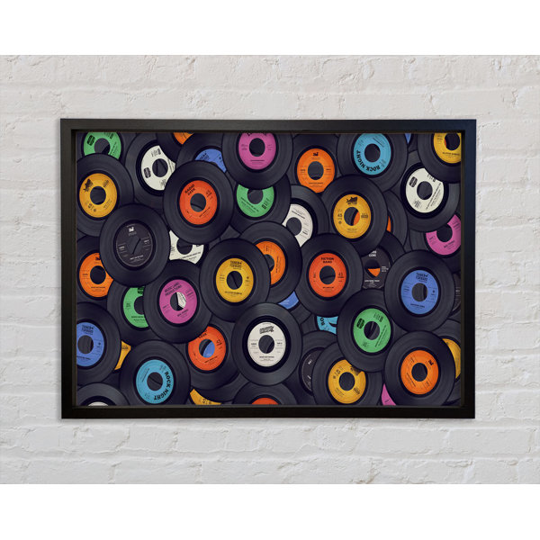 Bright Star Jukebox Singles - Single Picture Frame Art Prints on Canvas ...