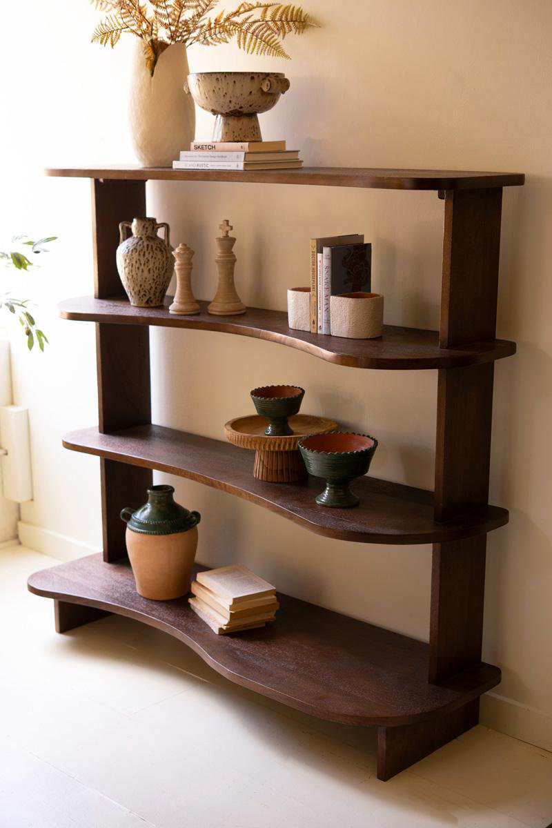 Dakota Fields CURVED WOODEN DISPLAY SHELF - Wayfair Canada