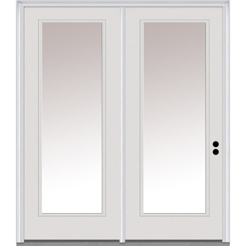 MMI DOOR Primed Steel Patio Door Clear with Full Lite | Wayfair