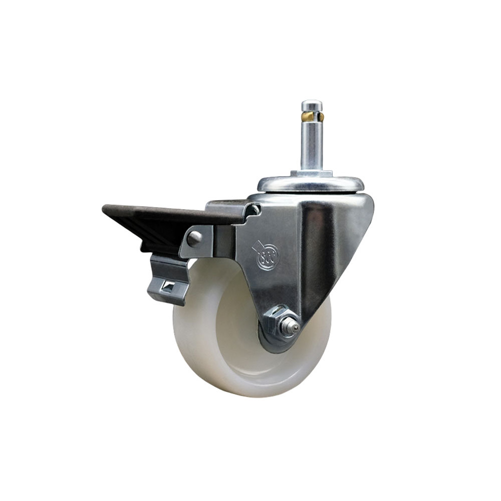 Service Caster 3 Nylon Wheel Swivel Grip Ring Stem with Brake | Wayfair