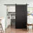 HOZONE 4-Panel Sliding Barn Door Solid Wood Prefinished With ...