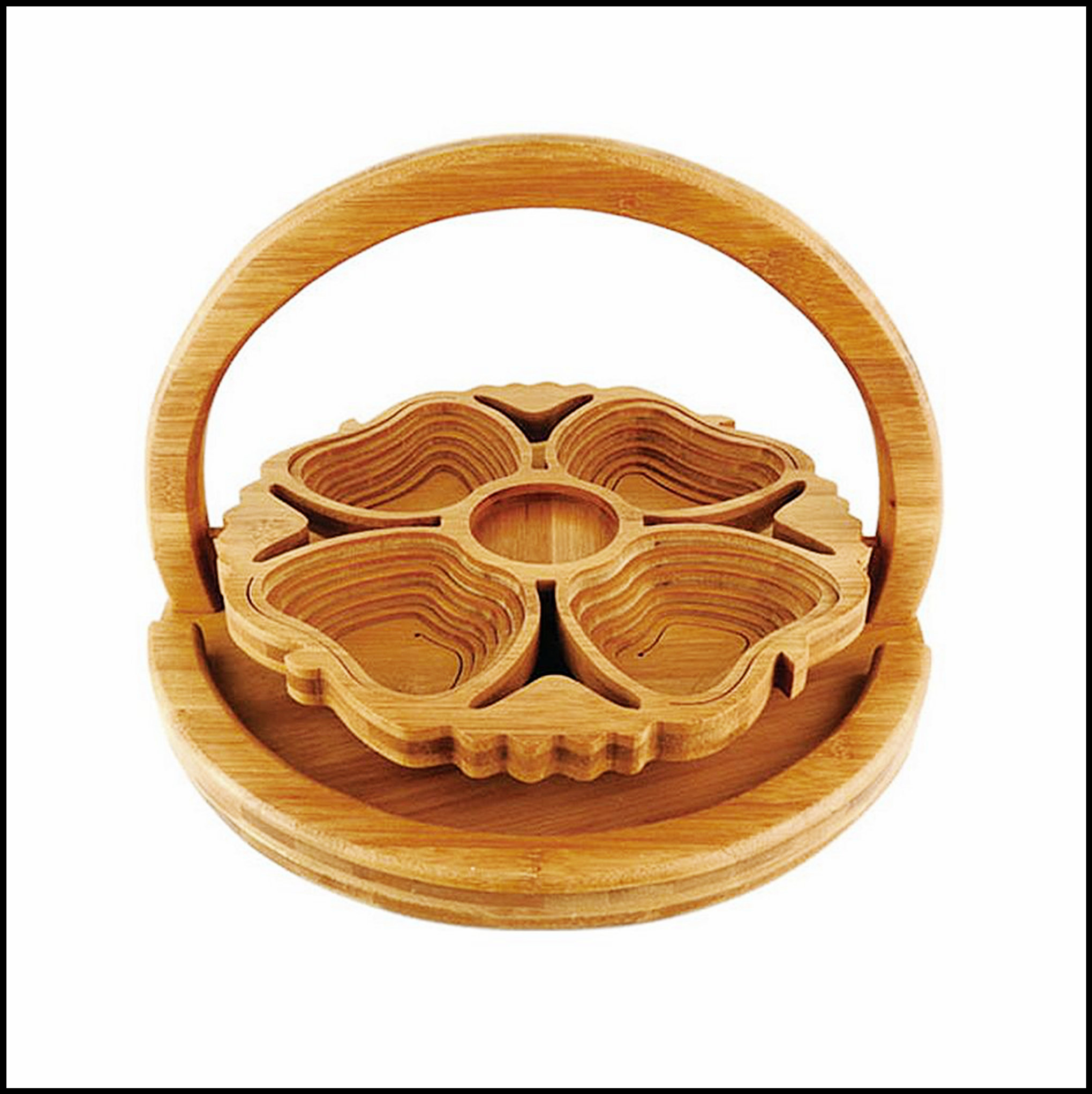 Red Barrel Studio® Bamboo Foldable Fruit Storage Basket, Creative ...