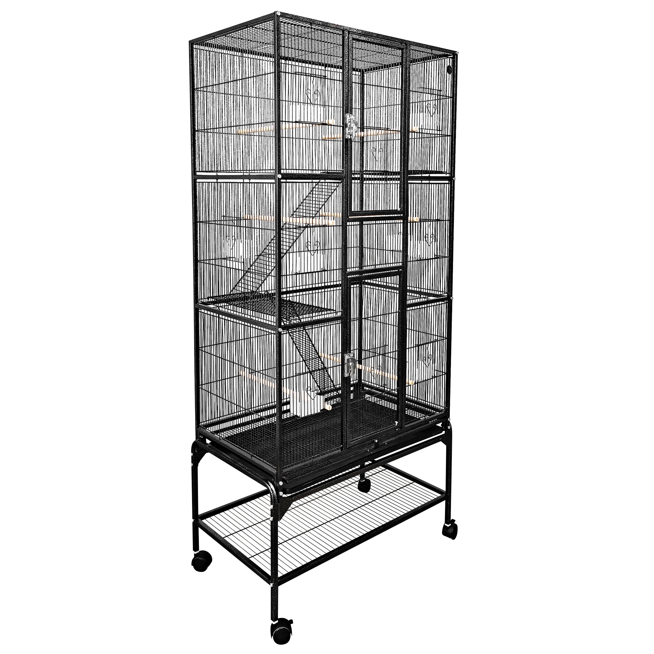 Tucker Murphy Pet™ Multi-Level Iron Flat Flight Cage with Wheels ...