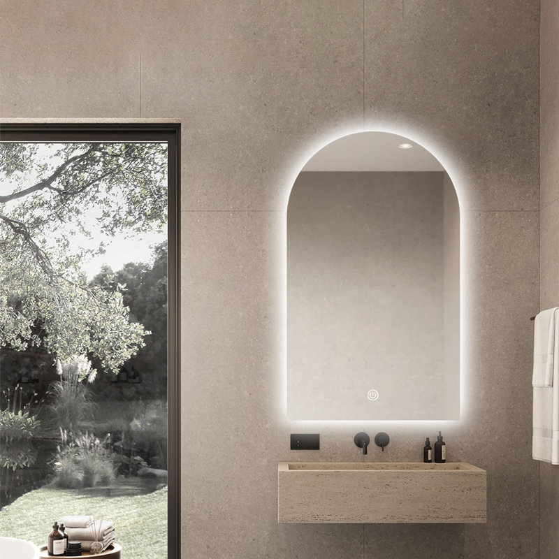 Ivy Bronx LED Lighted Arch Wall Mirror | Wayfair