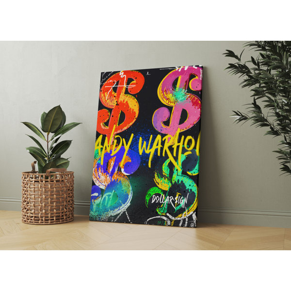Happy Larry Pop Art - Andy Money Sign Art_0797 on Canvas | Wayfair.co.uk