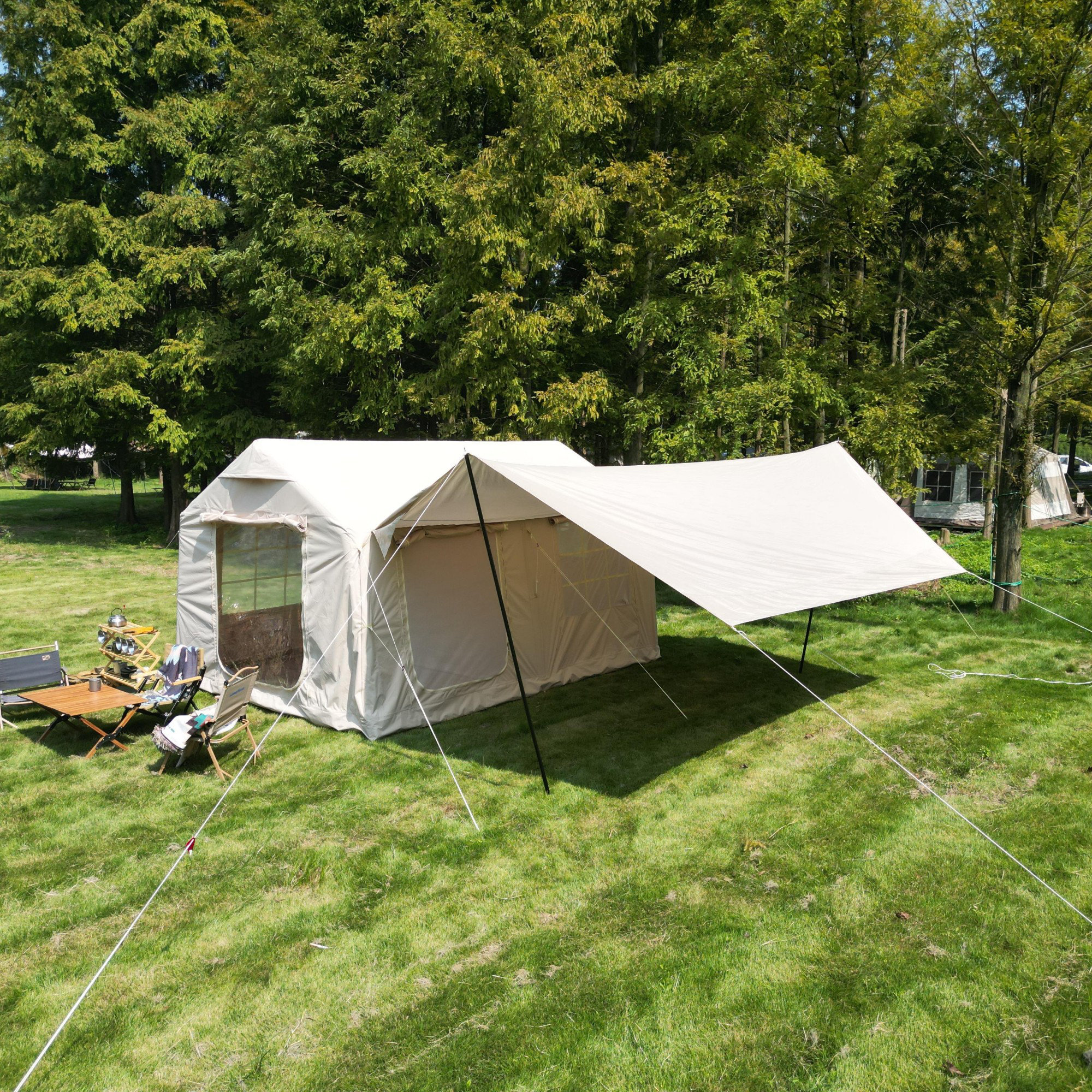 DELTA FURNITURE 9.8 x13ft with canopy, Inflatable Camping Tents with ...