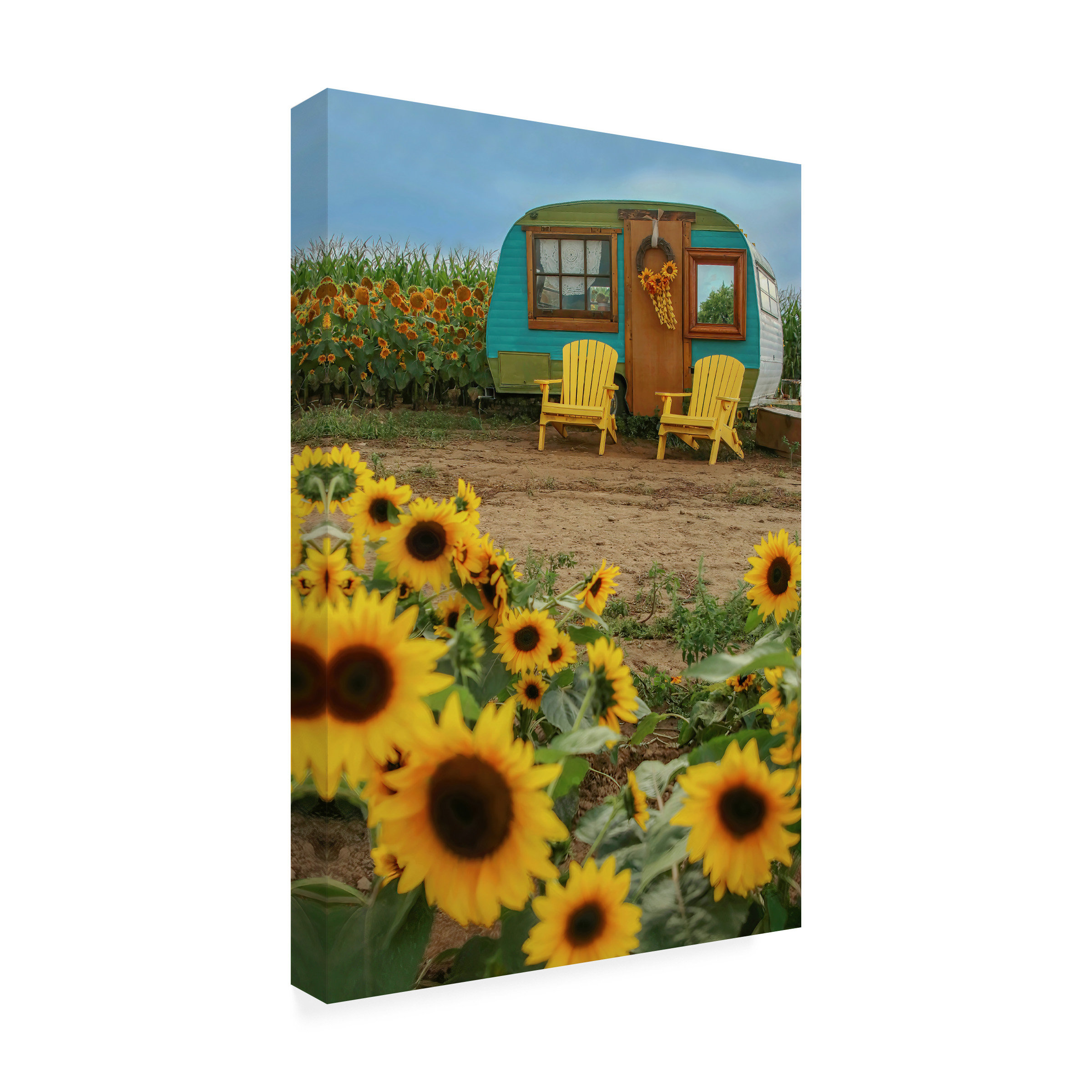 August Grove Carrie Ann Grippo-Pike Vintage Camper And Sunflowers 1 ...