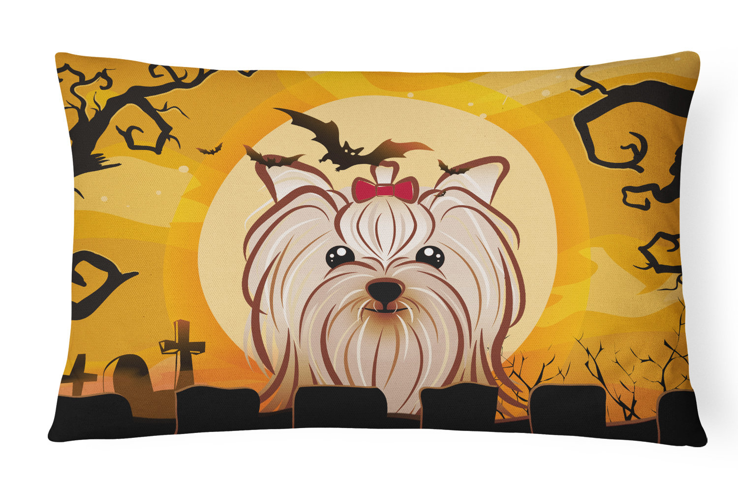 Caroline's Treasures Halloween Yorkie Yorkshire Terrier Fabric Indoor ...
