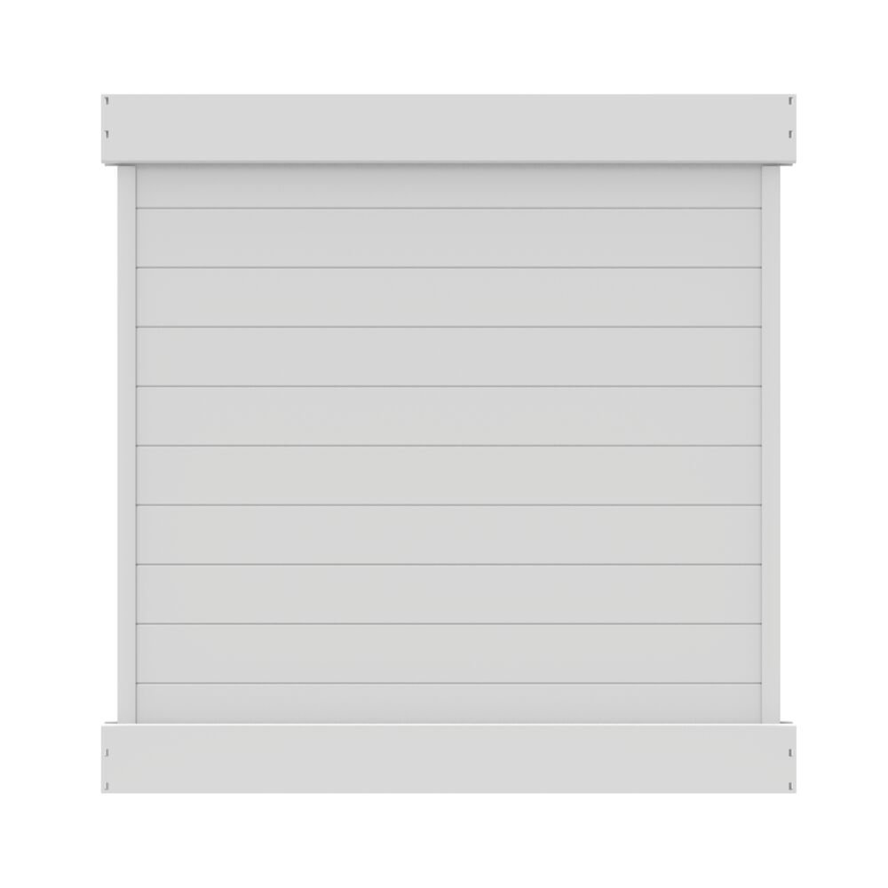 Barrette Outdoor Living Horizontal Fence White Vinyl Privacy Panel Kit ...
