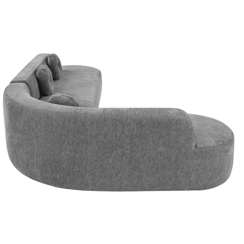 Wrought Studio™ Extra Large Sectional Sofa Soft Fabric Upholstery ...
