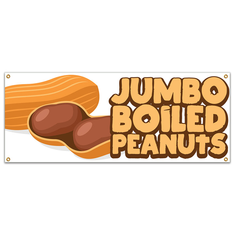 SignMission Jumbo Boiled Peanuts Banner | Wayfair