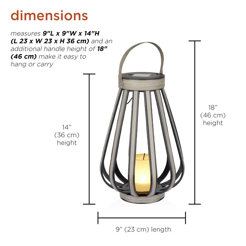 Alpine Solar Decorative Plastic Lantern w/ LED Light & Reviews | Wayfair