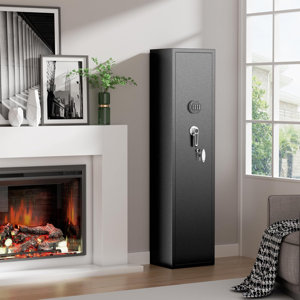 SUNCROWN 4-10 Rifle Safe Quick Access with LED Light, Long Gun Safe ...