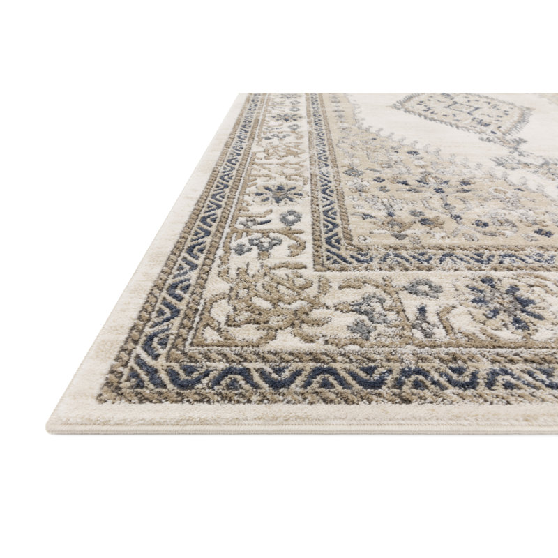Charlton Home® Sagefield Oriental Oatmeal/Ivory Area Rug & Reviews ...