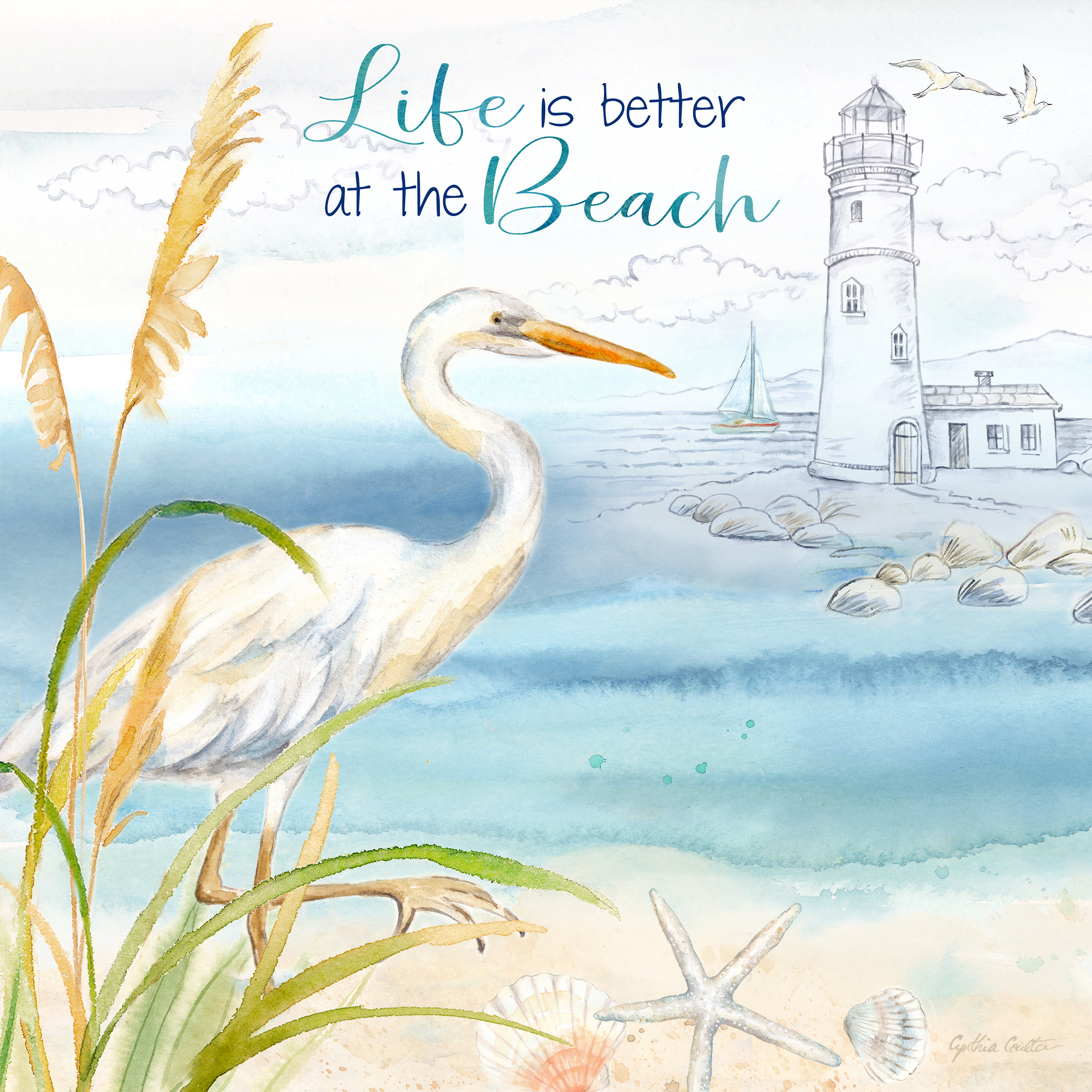 Highland Dunes Adelise By The Seashore VIII On Canvas by Cynthia ...