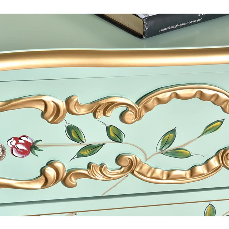 Liu's ink furniture Hand-Painted Accent Chest with 4 Drawers | Wayfair