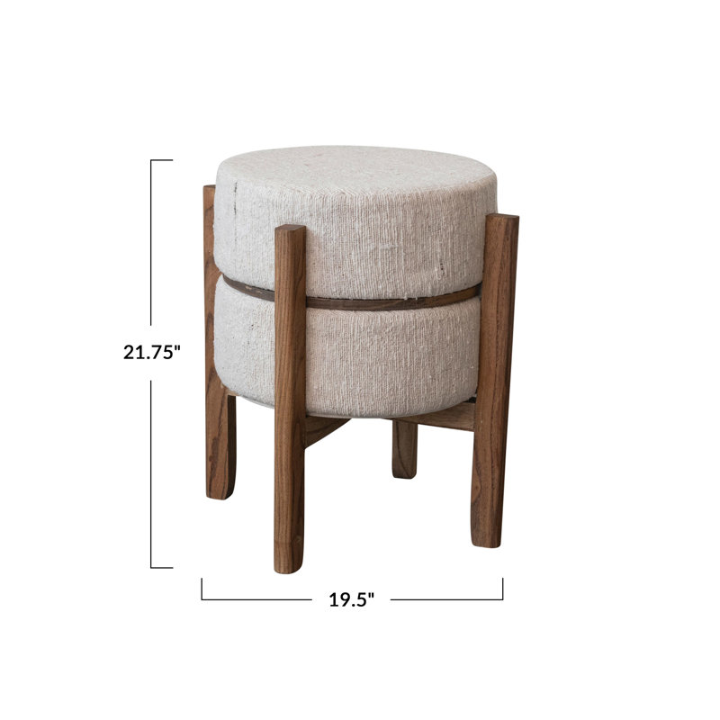 Ivy Bronx Hisanobu Solid Wood Accent Stool | Wayfair