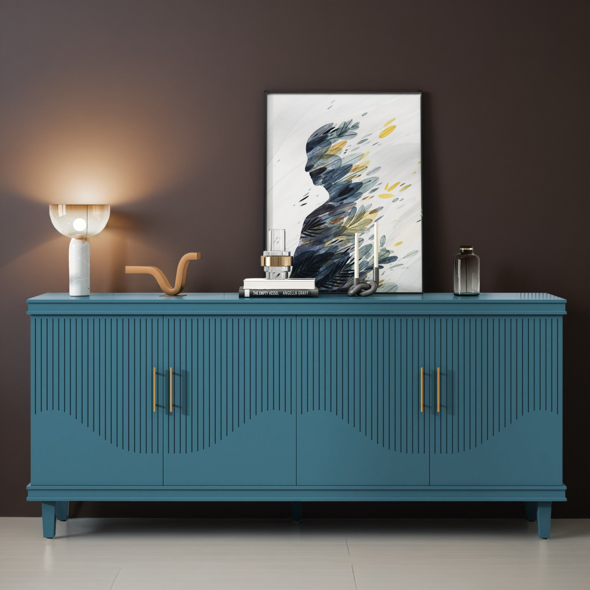 Everly Quinn 70" Console Table Entryway Sideboard for Hallway Living ...